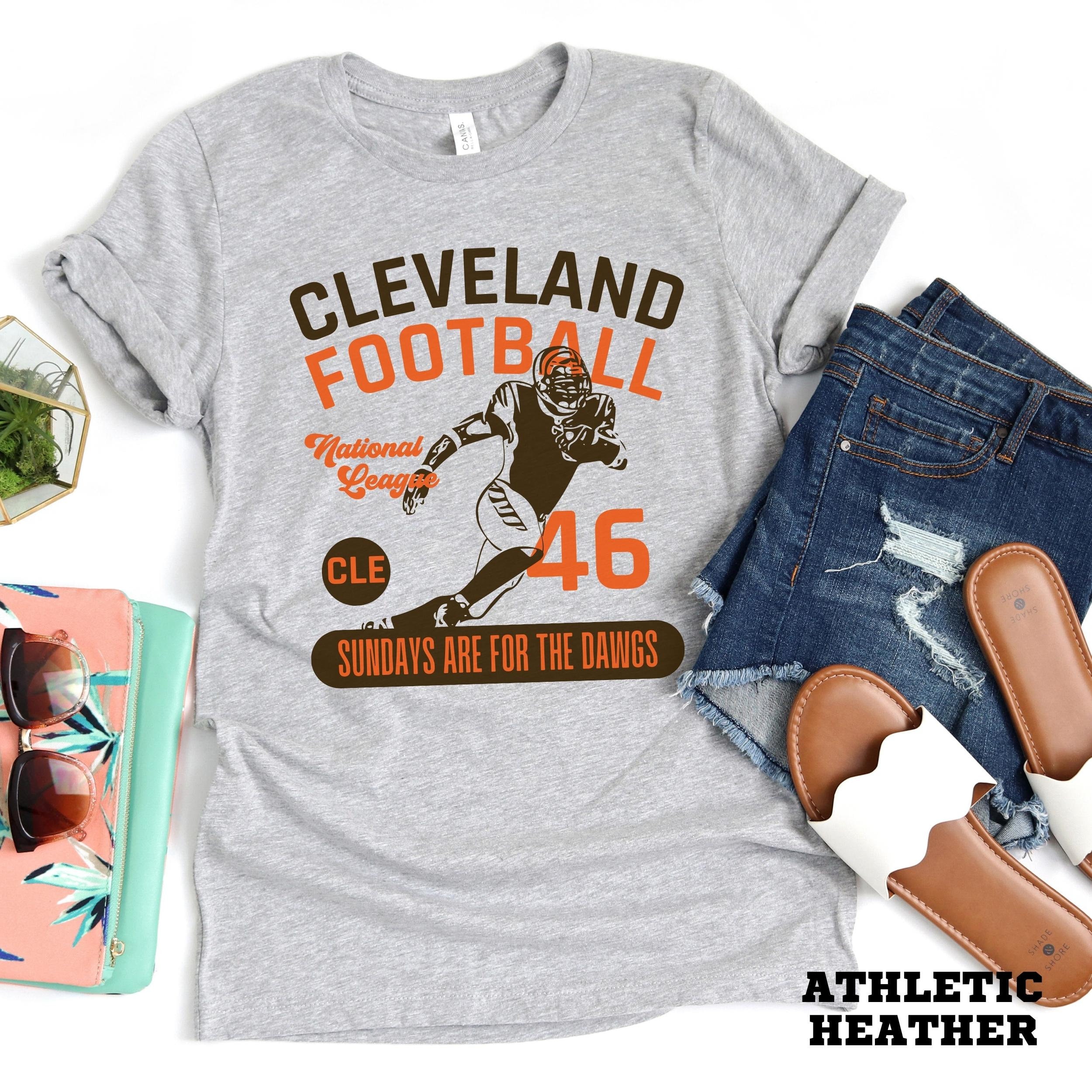 Cleveland Football Shirt, Cle Football Tshirt, Cleveland Womens Tee ...