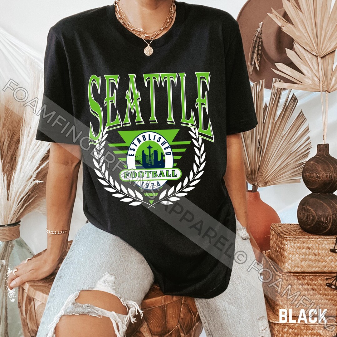 Vintage Seattle Football Shirt, Retro Seattle Football T-shirt, Seattle ...