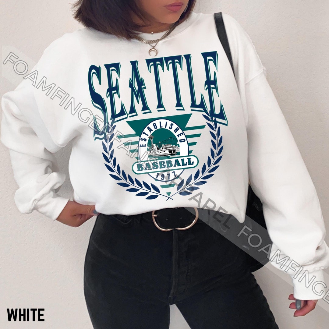 Vintage Seattle Baseball Sweatshirt, Seattle Baseball Crewneck ...