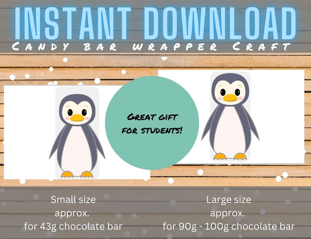 Penguin & Narwhal Candy Bar Wrapper Craft (digital Download) - Etsy