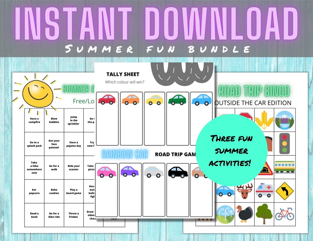 Summer Road Trip Activities Bundle - Etsy