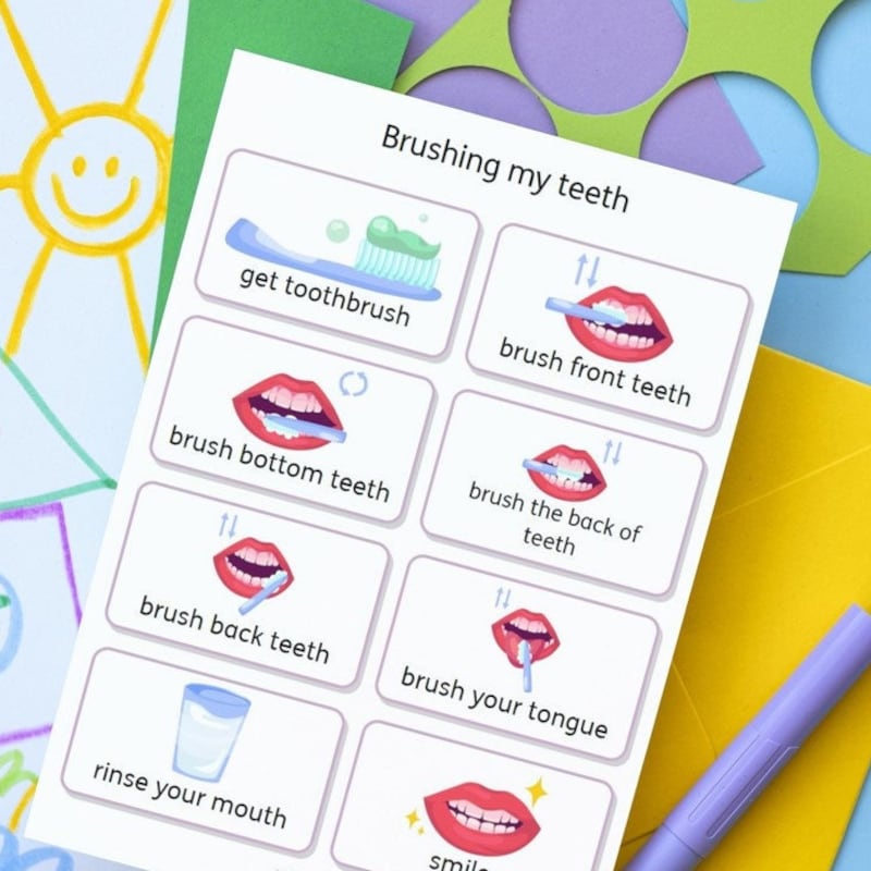 Tooth Brushing Chart - Etsy