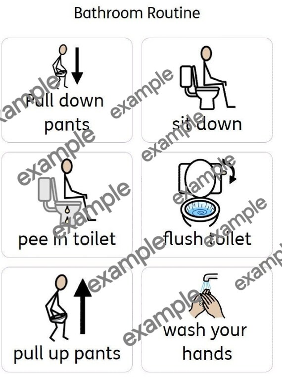 Autism Toilet Visual Cue Potty Schedule