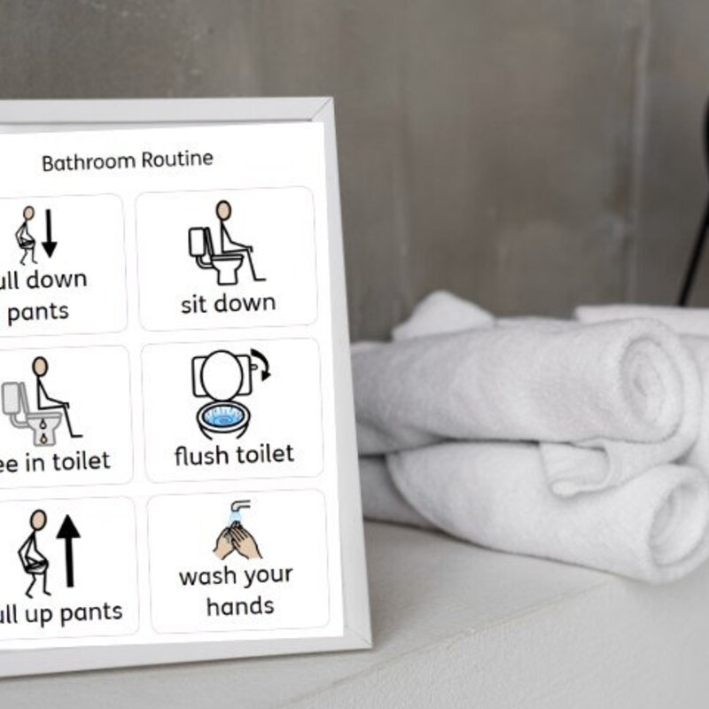 Bathroom Visual Schedule - Etsy