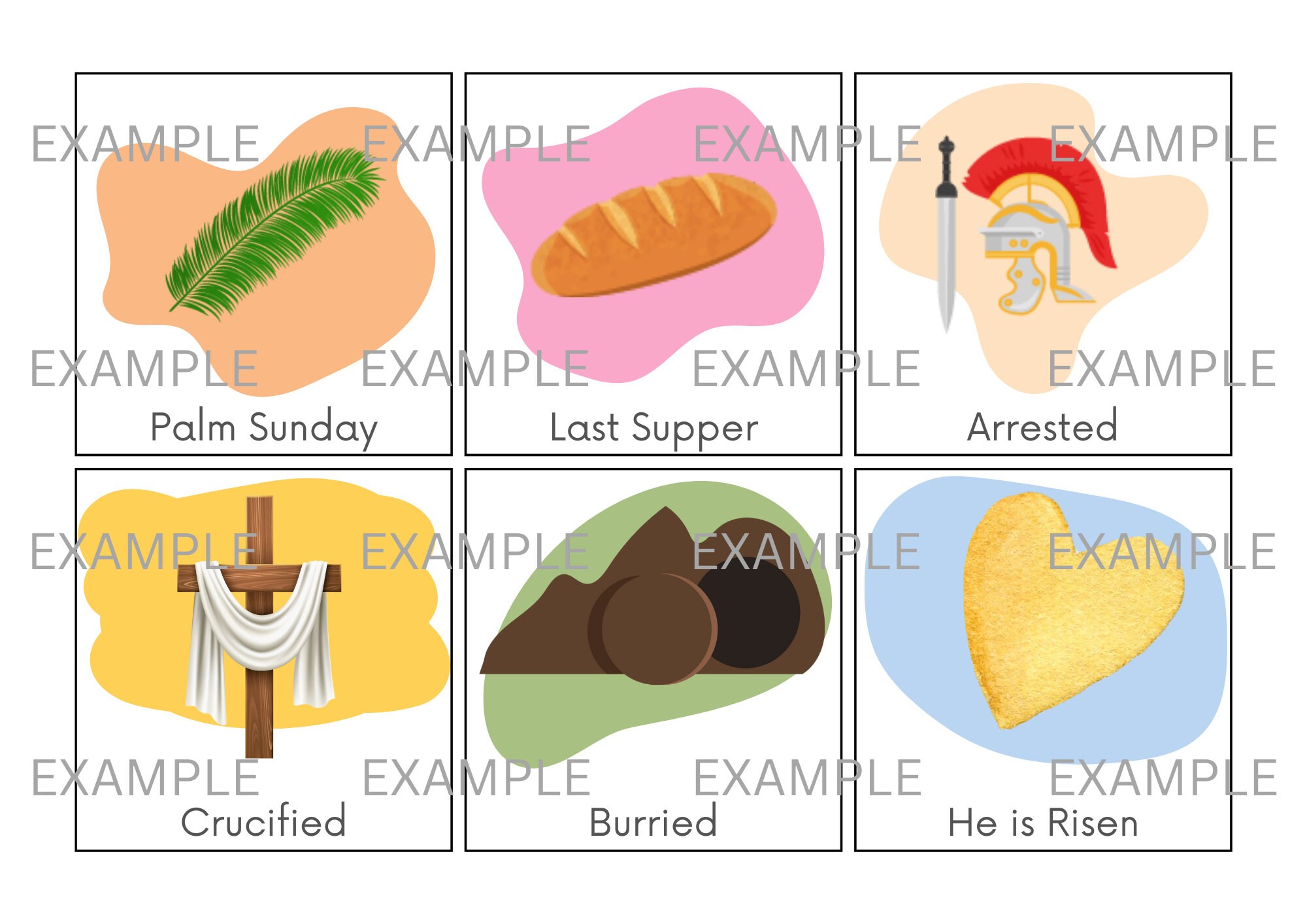 Simple Easter Story Cards, Easter Advent, Kids Easter, Church Holy Week ...
