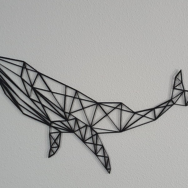 Geometric Whale - Etsy