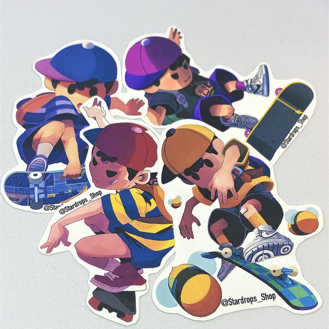 Earthbound Ness Matte Vinyl Stickers: Original, Mr Saturn, Bee - Etsy