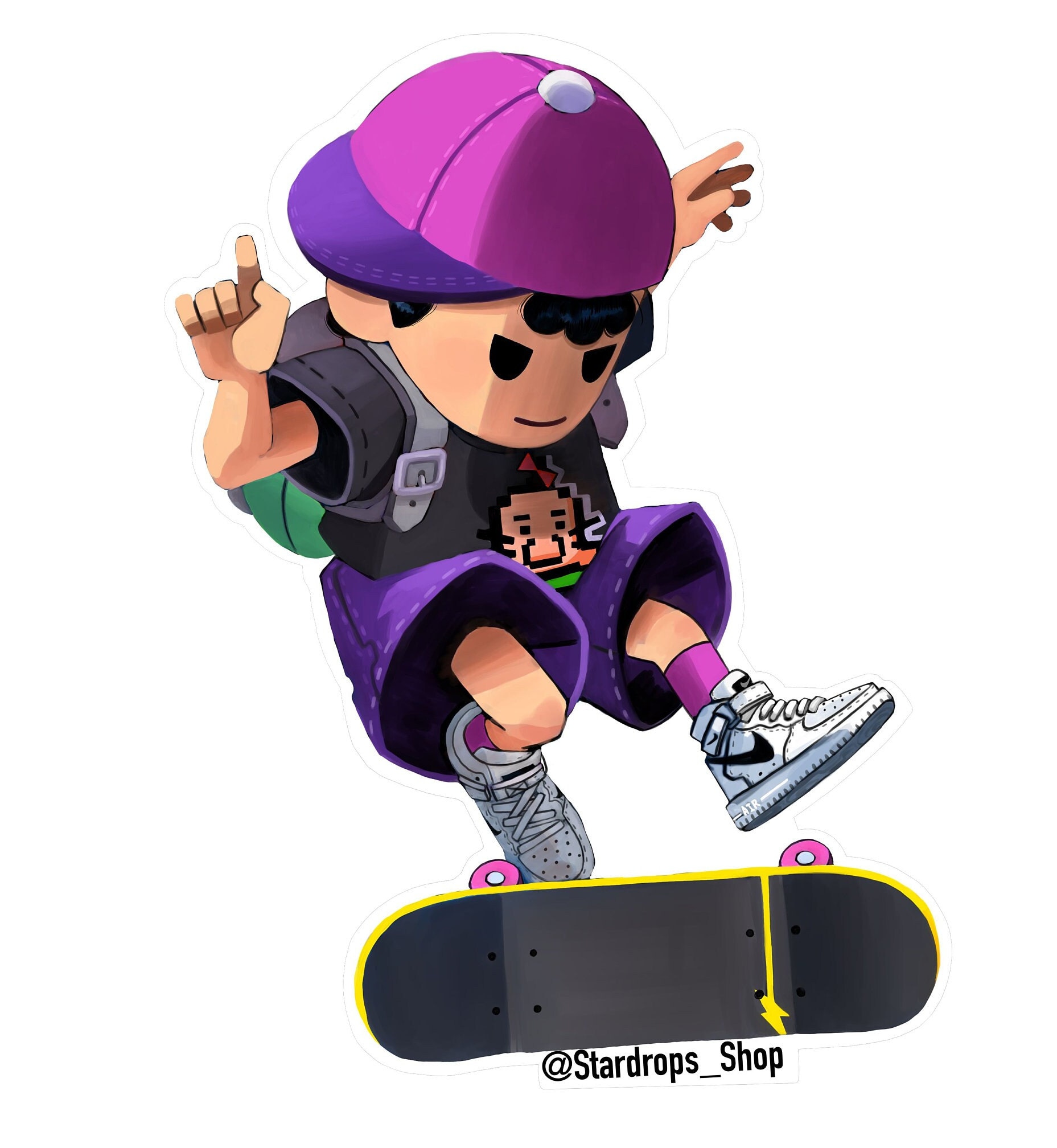 Earthbound Ness Matte Vinyl Stickers: Original, Mr Saturn, Bee - Etsy