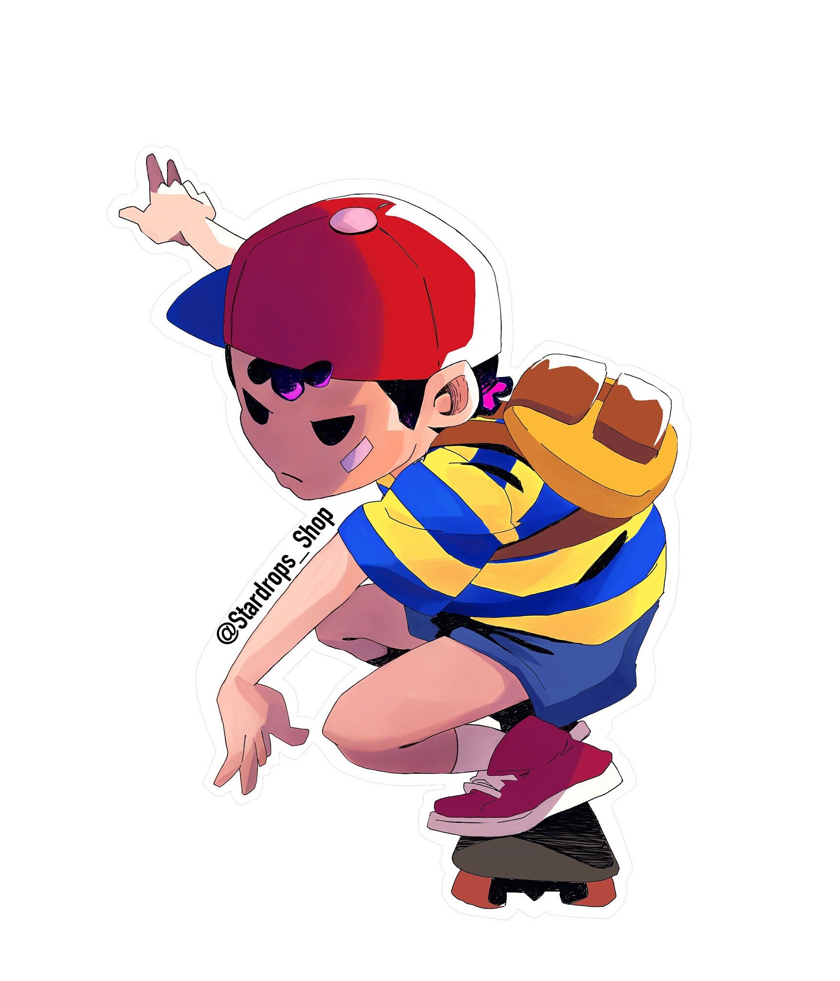 Earthbound Ness Matte Vinyl Stickers: Original, Mr Saturn, Bee - Etsy
