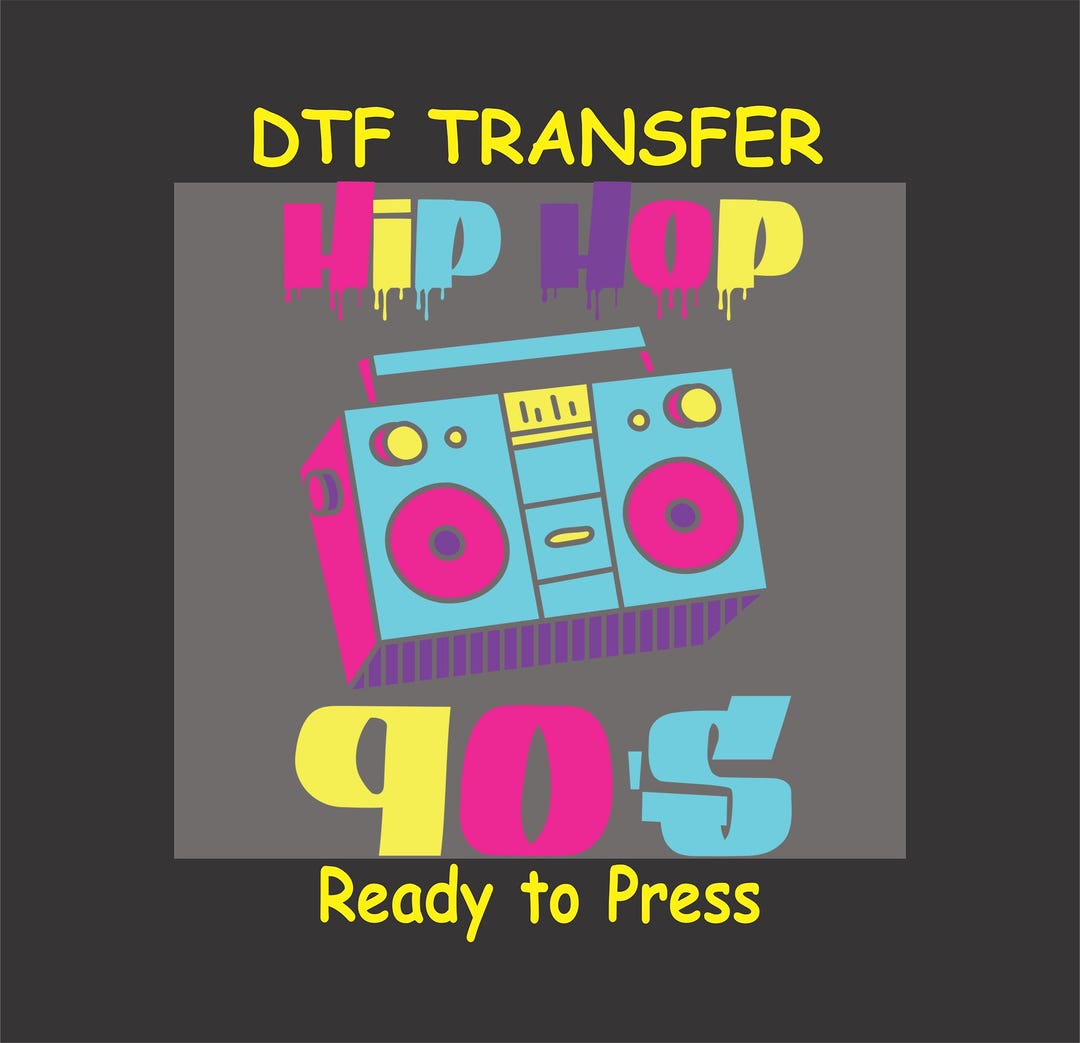 Retro 80s & 90s DTF Transfer Iron on Heat Transfer - Ready to Press ...