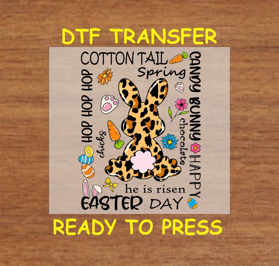 Easter DTF Transfer Iron on Heat Transfer - Ready to Press, He is Risen ...