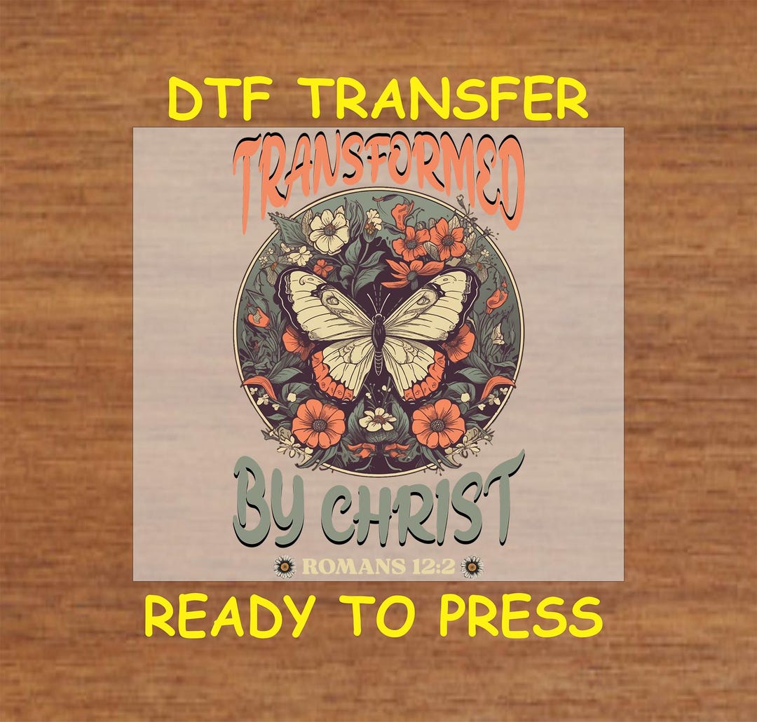 Religious DTF Transfer Iron on Heat Transfer - Ready to Press ...