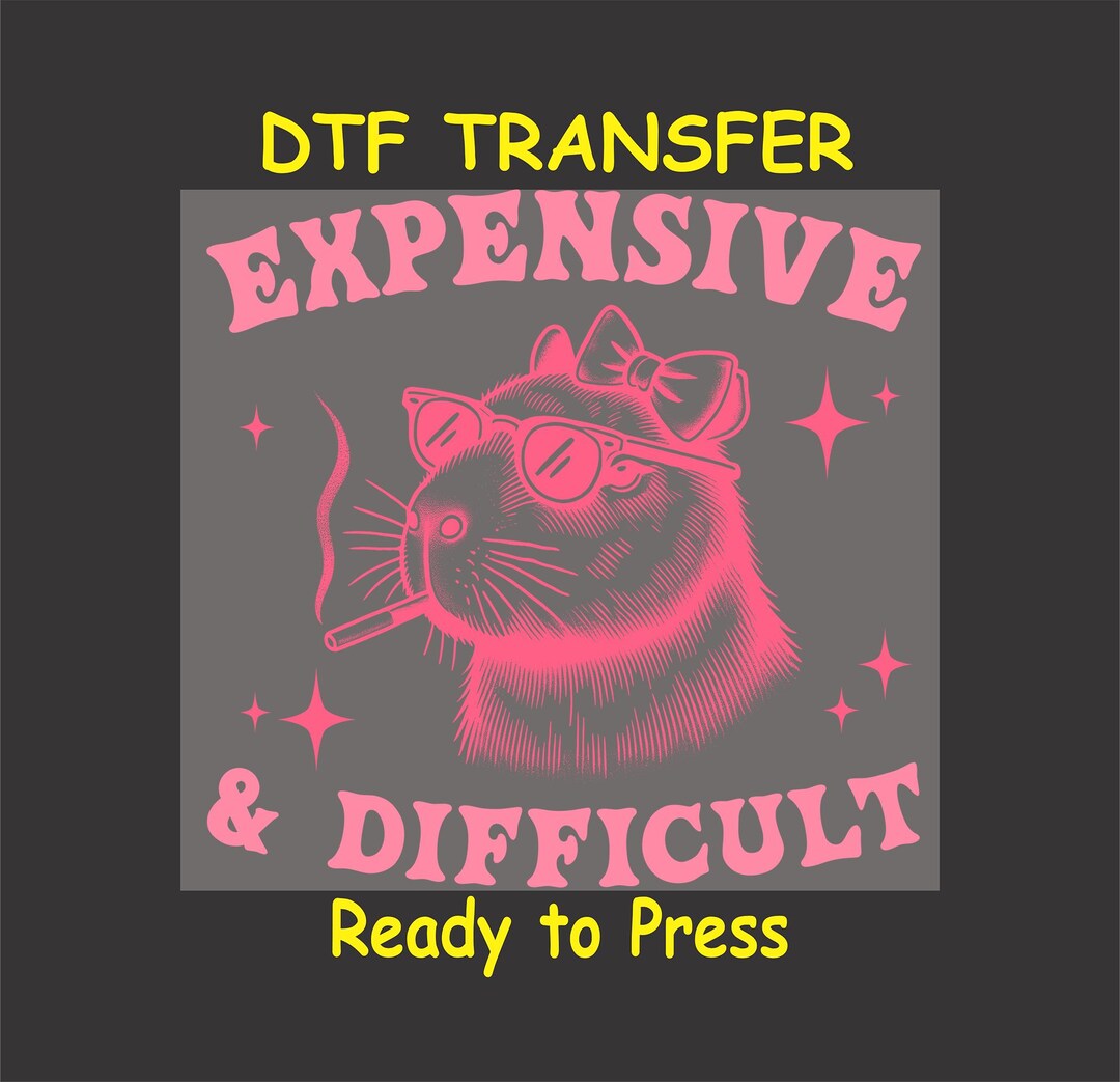 Capybara DTF Transfer Iron on Heat Transfer - Ready to Press, Expensive ...
