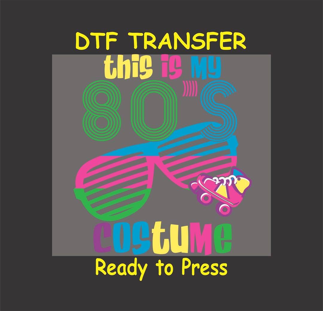 Retro 80s & 90s DTF Transfer Iron on Heat Transfer - Ready to Press ...