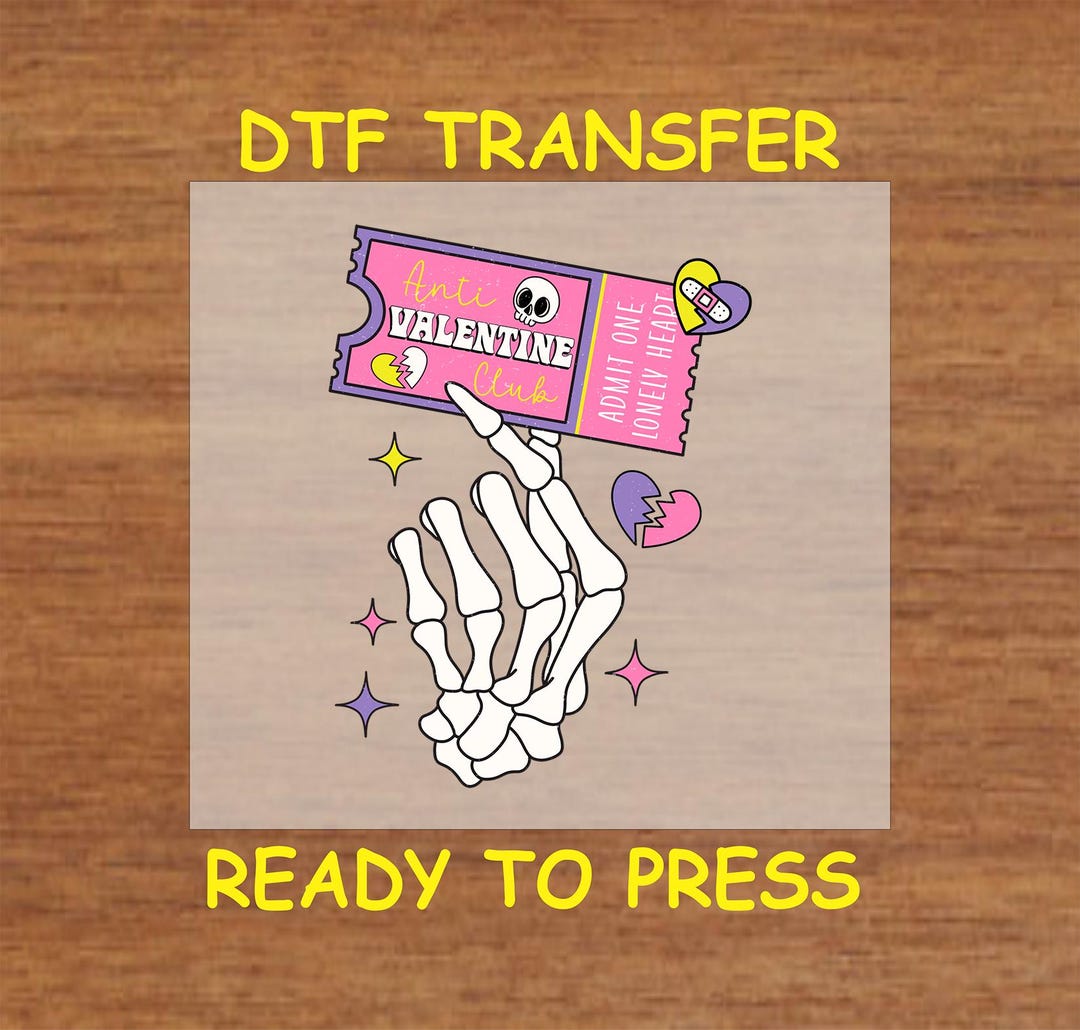 Valentine's Day DTF Transfer Iron on Heat Transfer - Ready to Press Hot ...