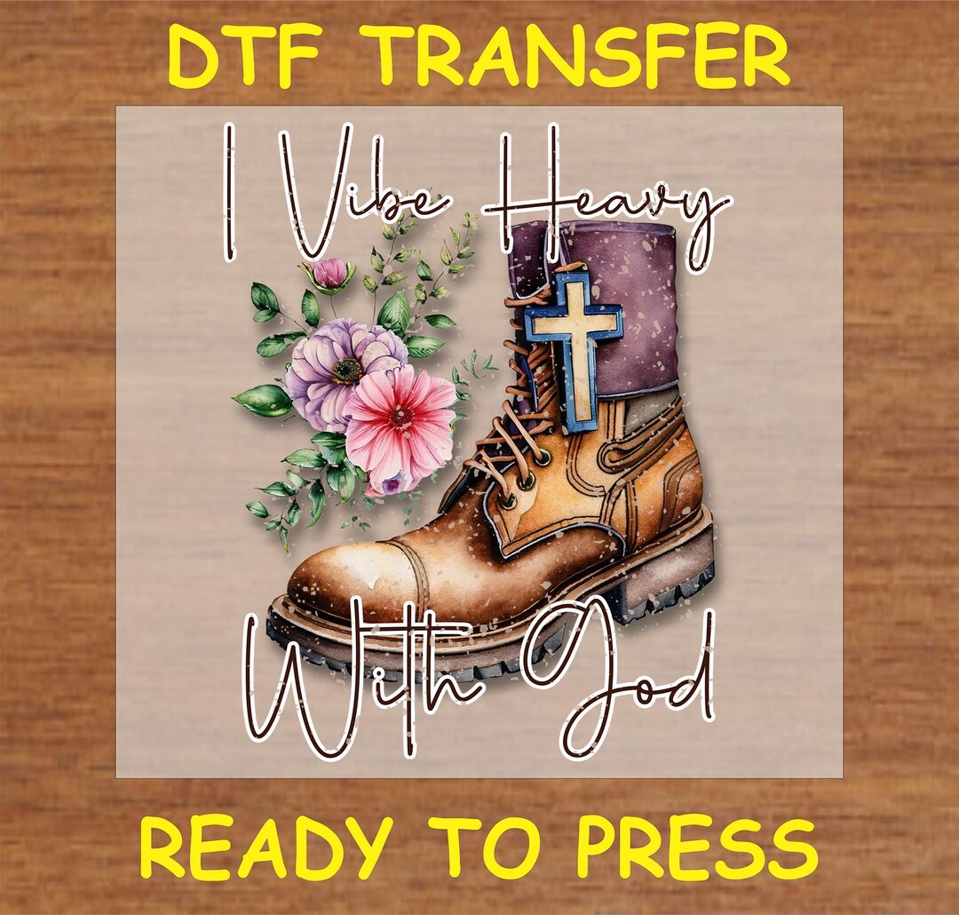 Religious DTF Transfer Iron on Heat Transfer - Ready to Press Hot Peel ...