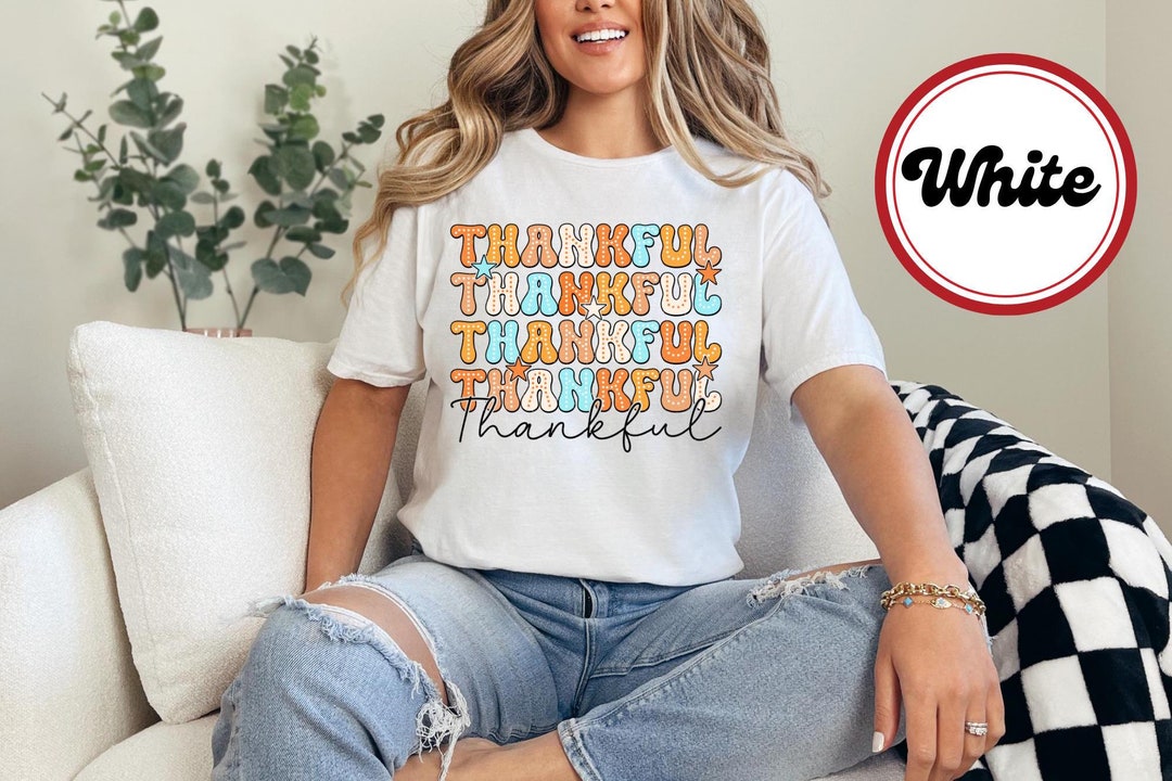 Vintage Thankful Sweater Cute Thank You Sweater Retro Thanksgiving ...