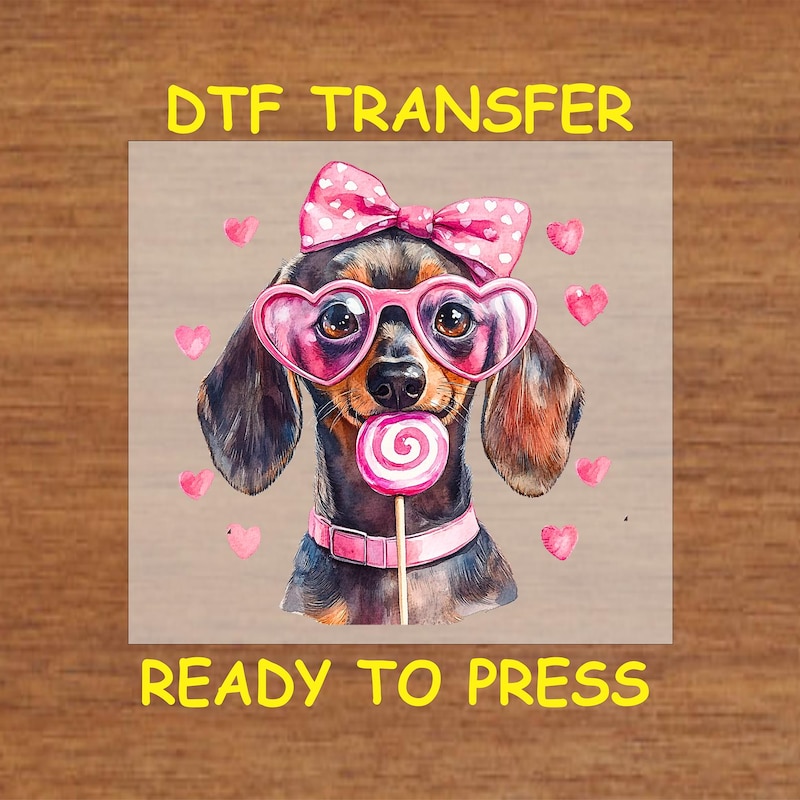 Daschund Valentine Dtf - Etsy