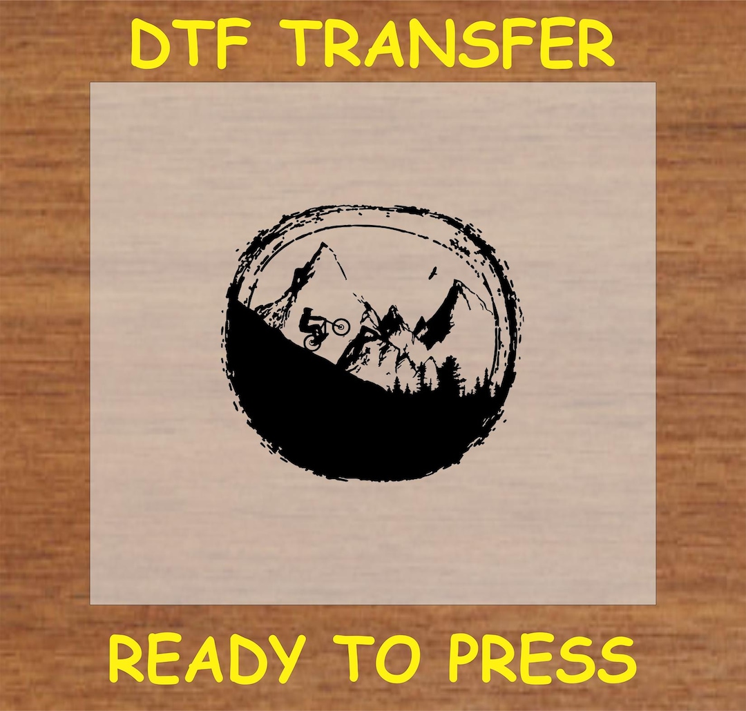 Bicycle DTF Transfer Iron on Heat Transfer - Ready to Press Hot Peel ...