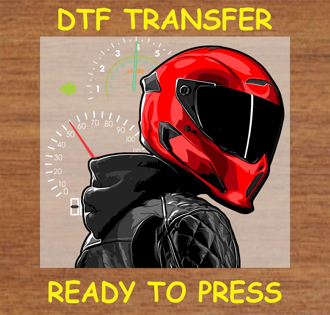 Motorcycle DTF Transfer Iron on Heat Transfer - Ready to Press Hot Peel ...