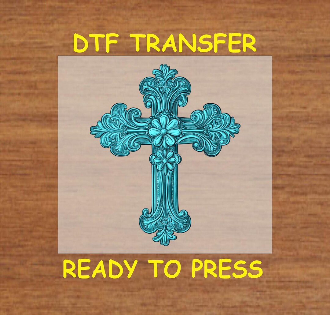 Western DTF Transfer Iron on Heat Transfer - Ready to Press, Turquoise ...