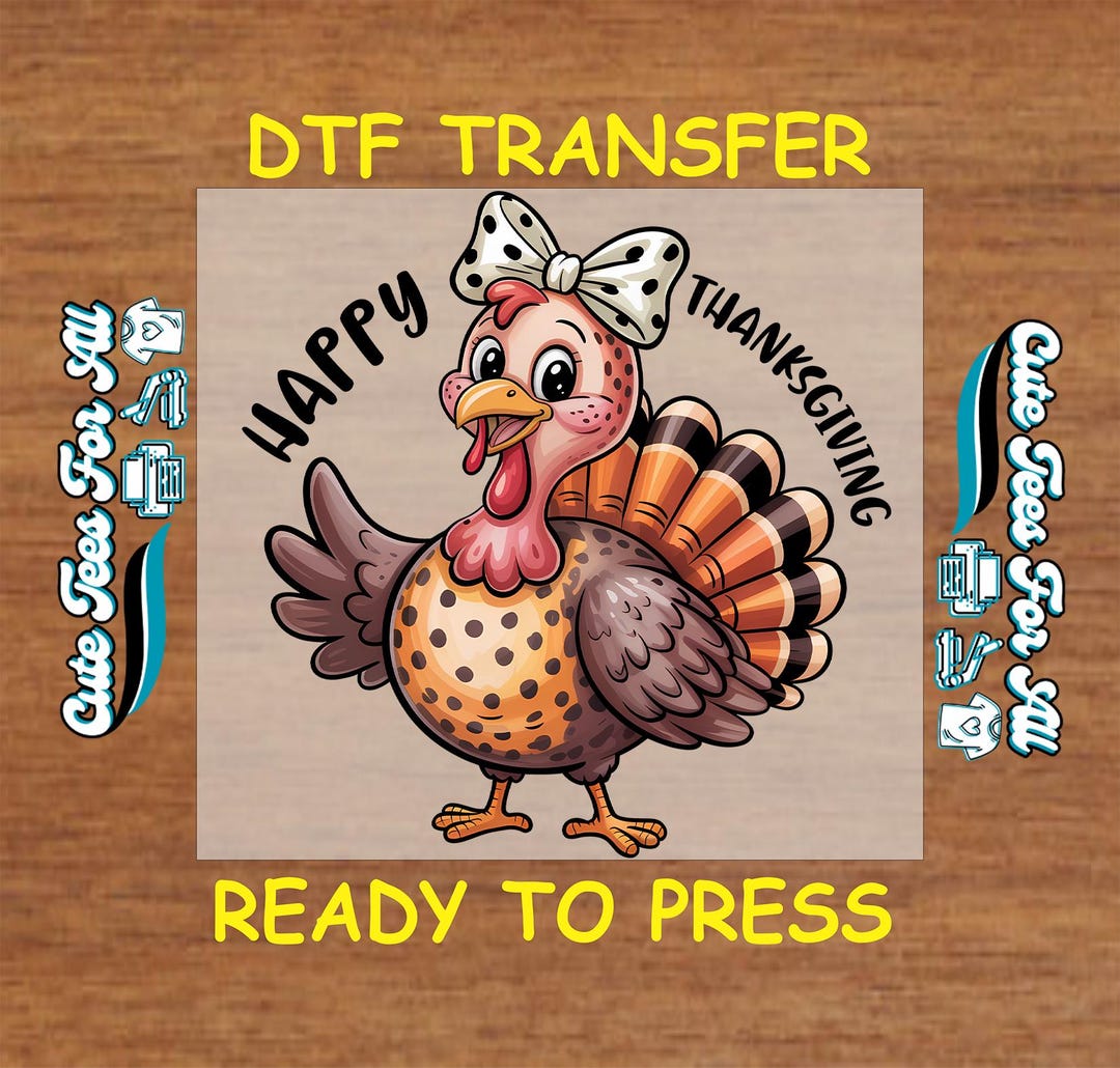 Happy Thanksgiving DTF Transfer – Fall Iron on Heat Transfer Decal ...
