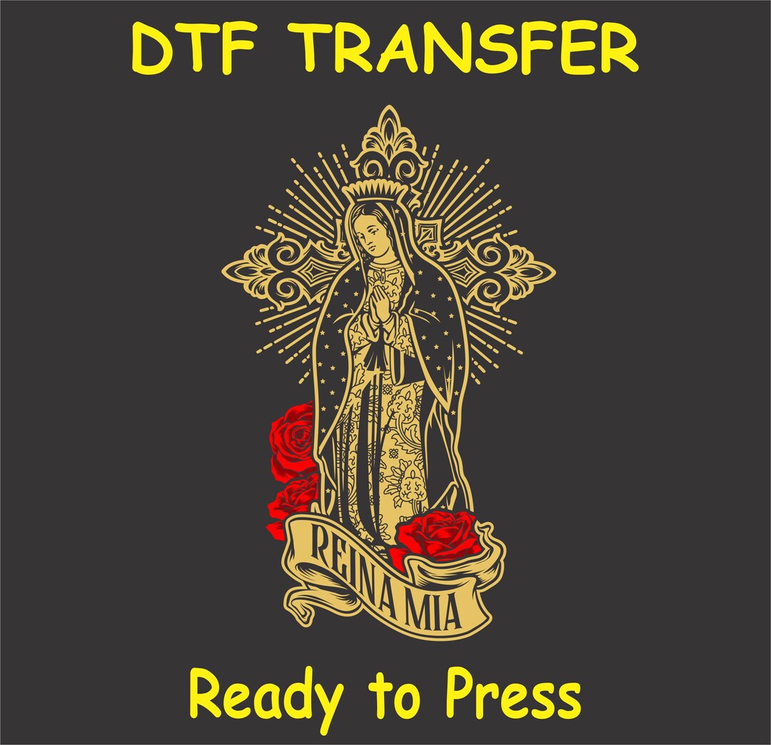 Virgin Mary DTF Transfer Iron on Heat Transfer - Ready to Press Hot ...
