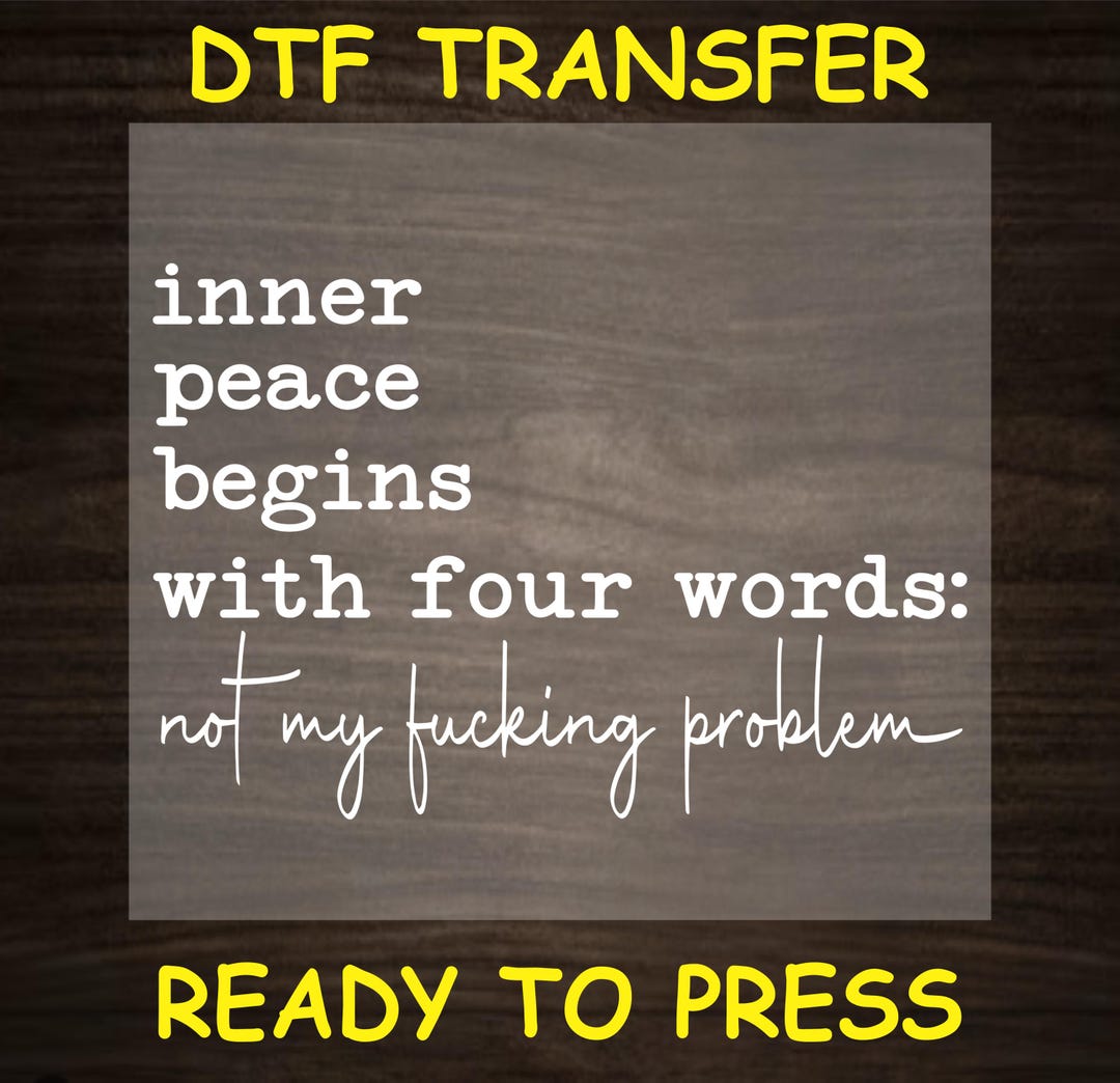 Funny DTF Transfer Iron on Heat Transfer - Ready to Press Hot Peel ...