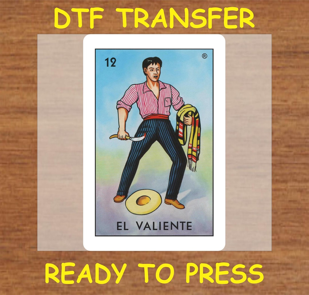 Lotería DTF Transfer Iron on Heat Transfer Ready to Press Hot Peel, El ...