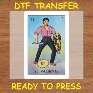 Lotería DTF Transfer Iron on Heat Transfer Ready to Press Hot Peel, El ...