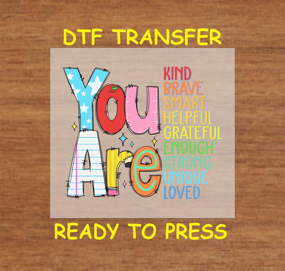 Teacher DTF Transfer Iron on Heat Transfer - Ready to Press Hot Peel ...