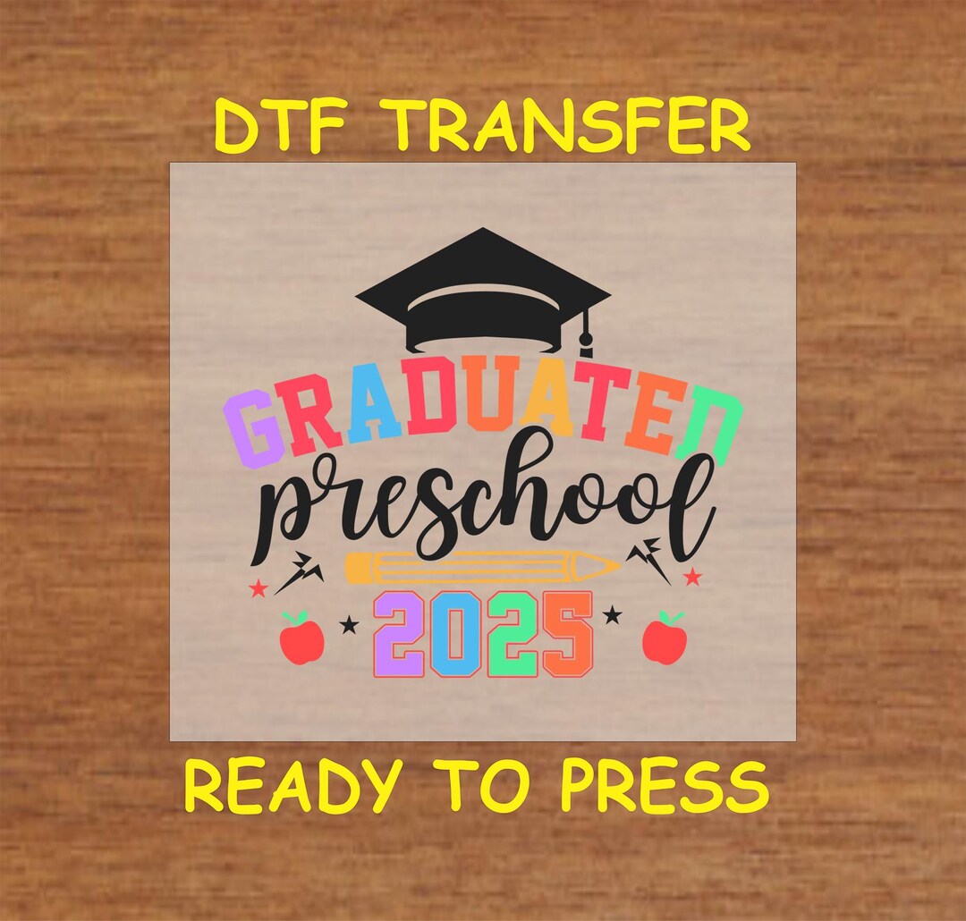 Graduation DTF Transfer Iron on Heat Transfer - Ready to Press ...