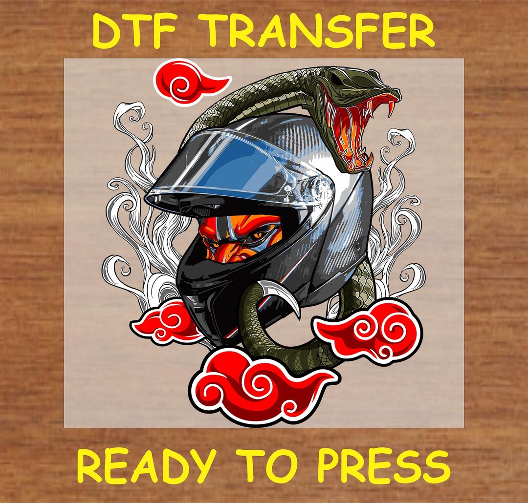 Motorcycle DTF Transfer Iron on Heat Transfer - Ready to Press Hot Peel ...