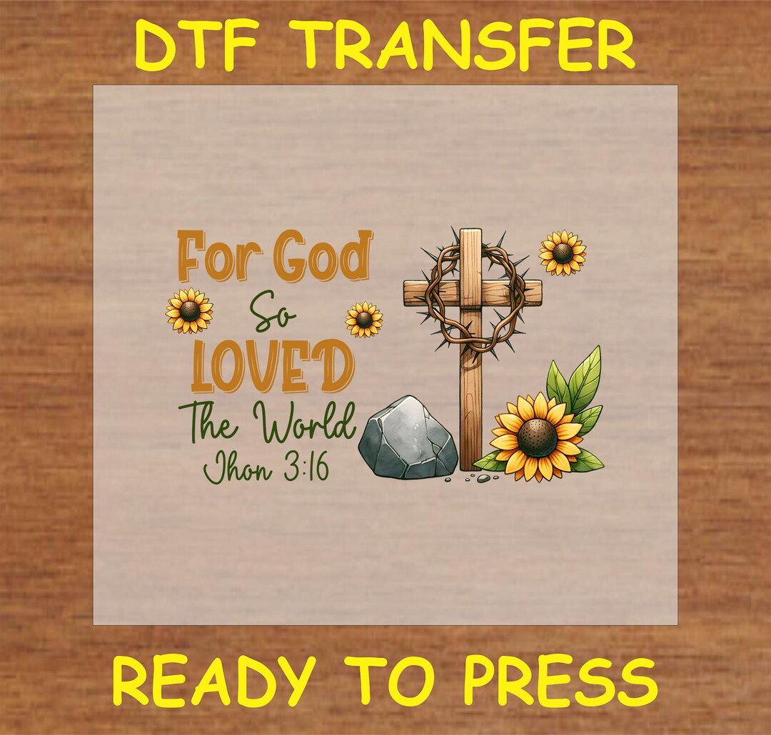 Religious DTF Transfer Iron on Heat Transfer - Ready to Press Hot Peel ...