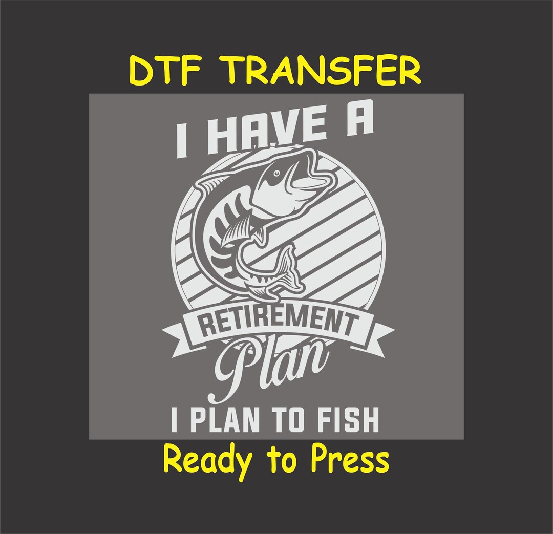 Fishing DTF Transfer Iron on Heat Transfer - Ready to Press Hot Peel, I ...