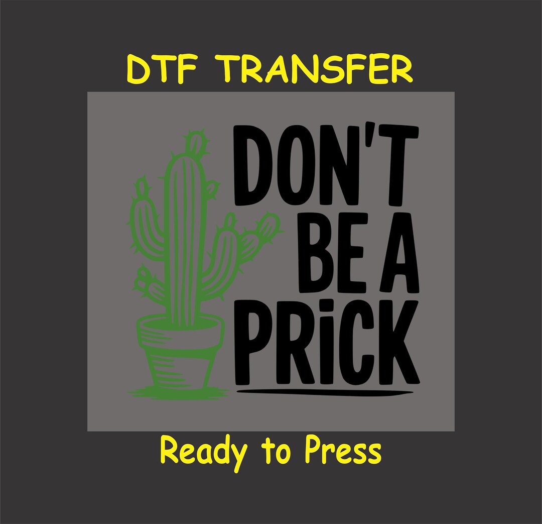 Funny DTF Transfer Iron on Heat Transfer - Ready to Press, Sarcastic ...