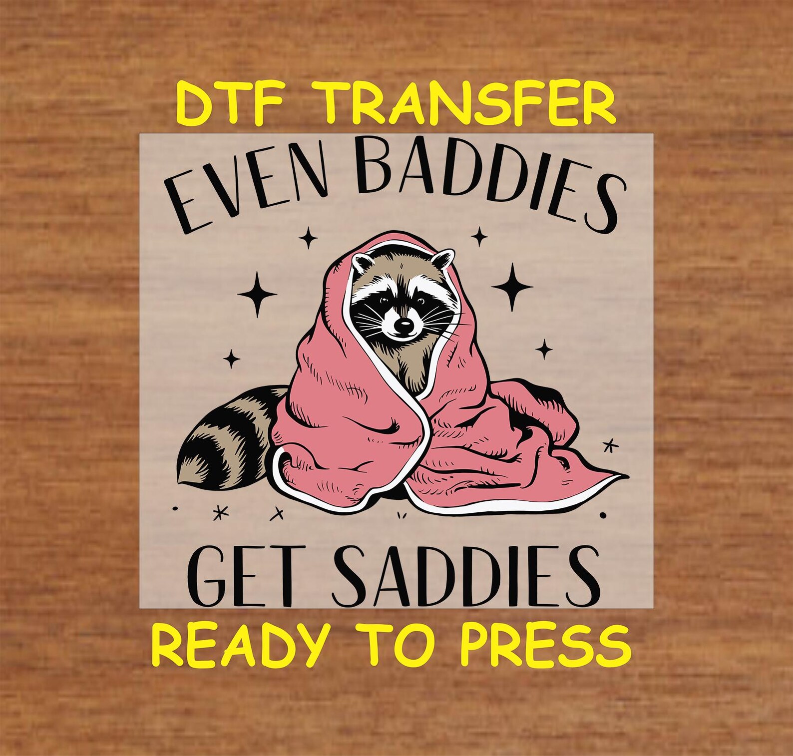 Funny Animal DTF Transfer Iron on Heat Transfer - Ready to Press Hot ...