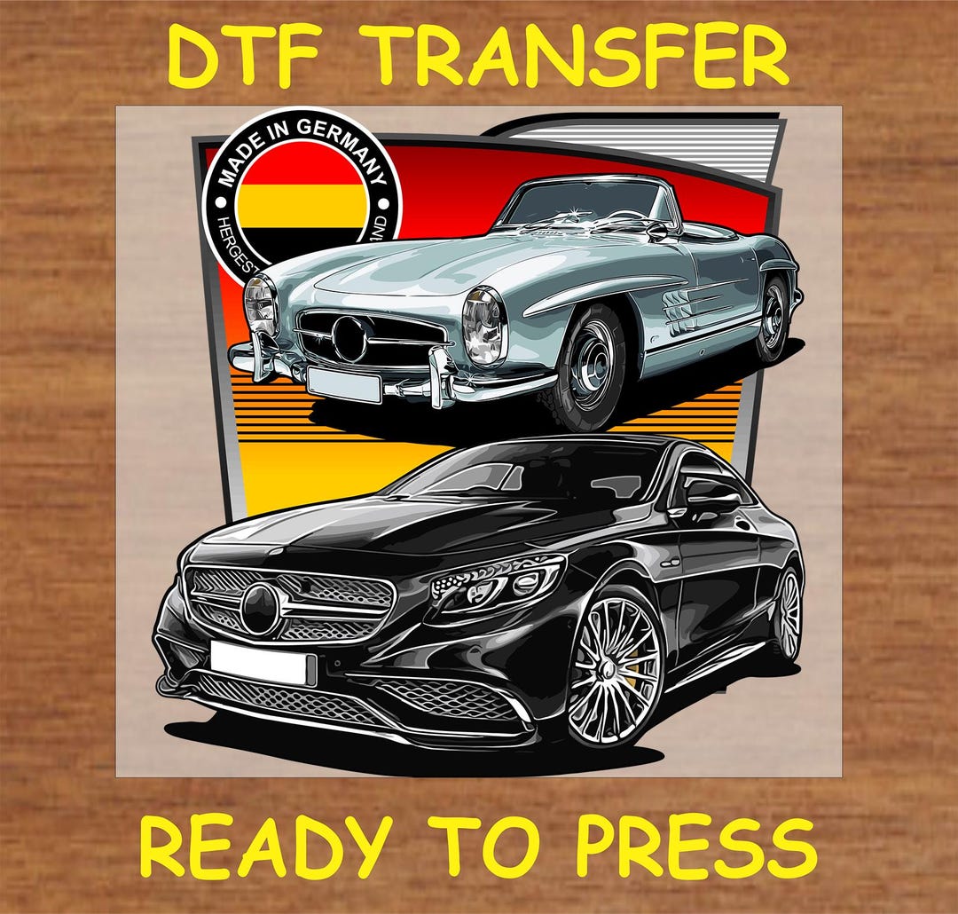 Car DTF Transfer Iron on Heat Transfer - Ready to Press Hot Peel ...