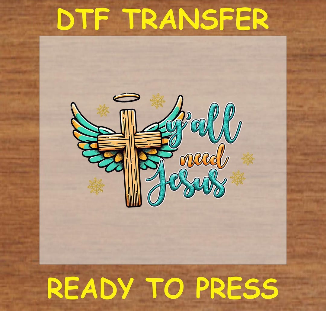 Religious DTF Transfer Iron on Heat Transfer - Ready to Press Hot Peel ...