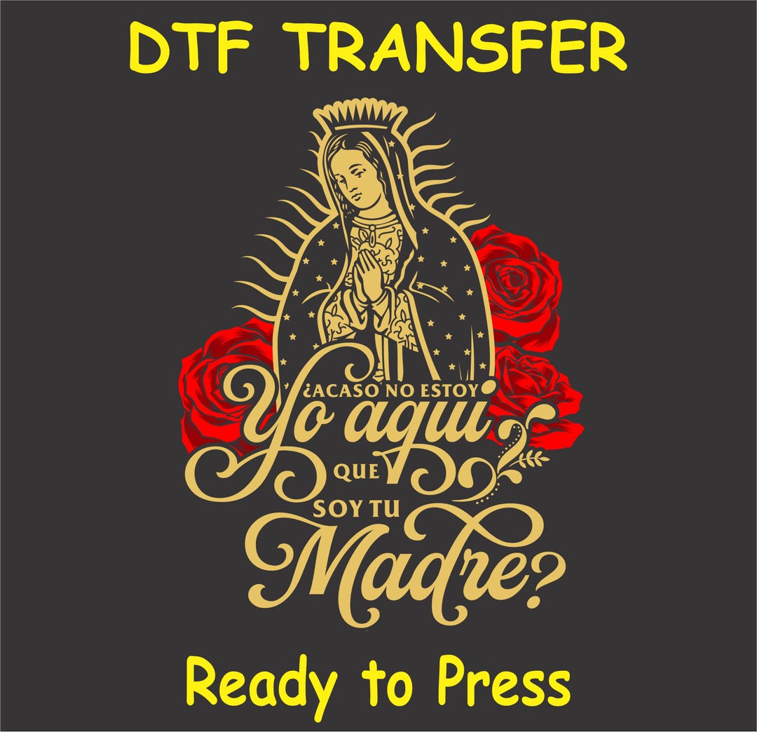Virgin Mary DTF Transfer Iron on Heat Transfer - Ready to Press Hot ...
