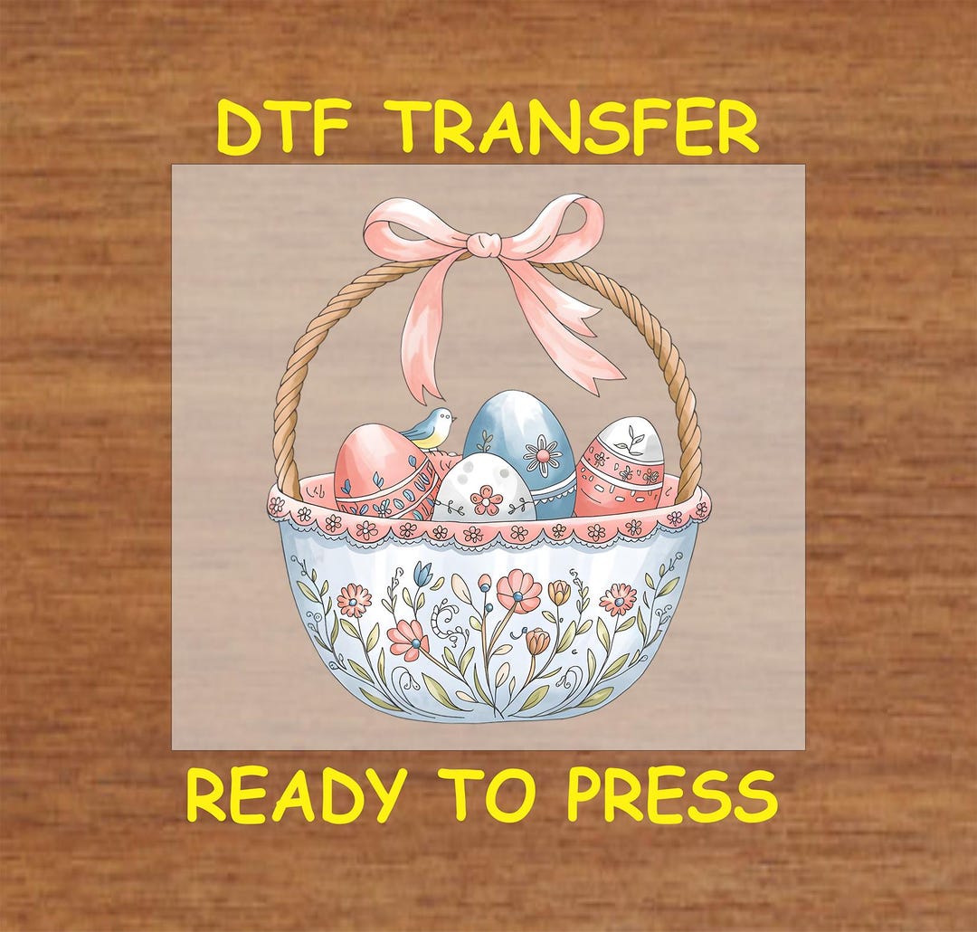 Easter DTF Transfer Iron on Heat Transfer - Ready to Press, Floral ...