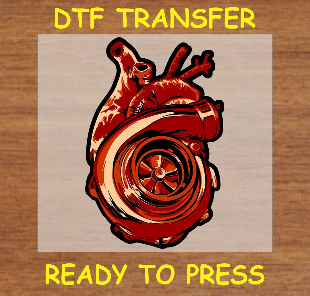 Car DTF Transfer Iron on Heat Transfer - Ready to Press Hot Peel ...