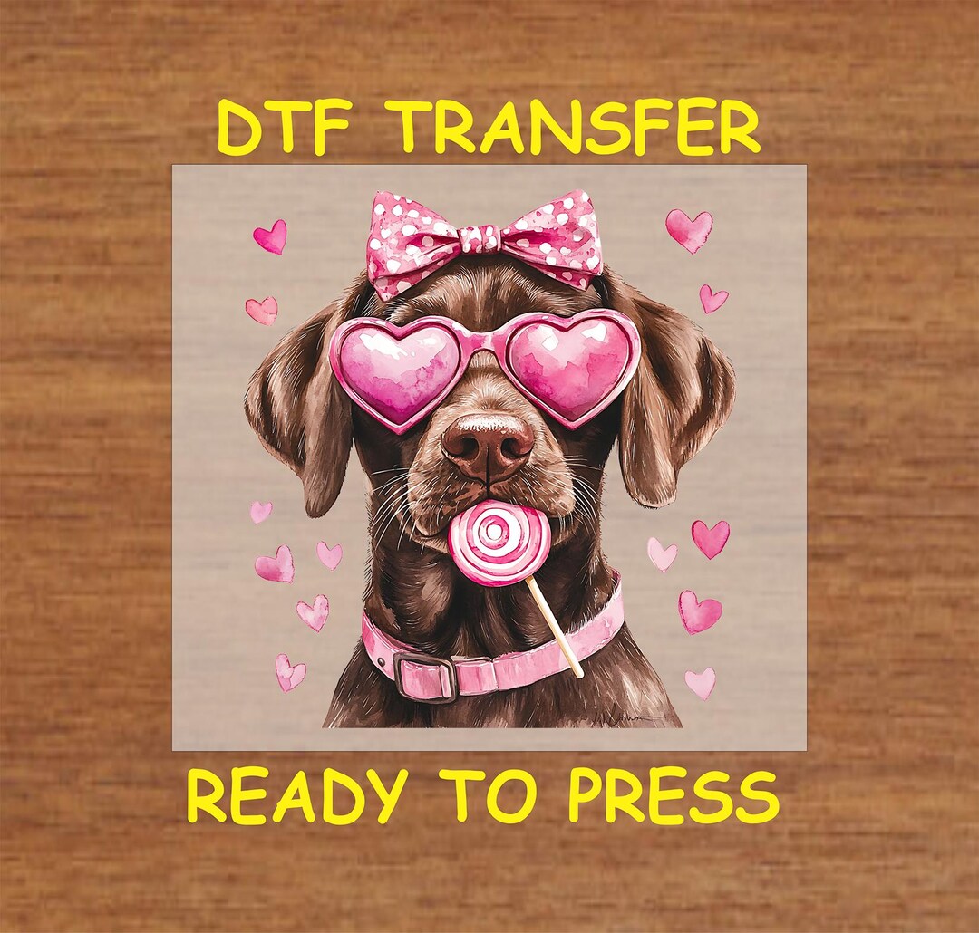 Valentine's Day DTF Transfer Iron on Heat Transfer - Ready to Press Hot ...