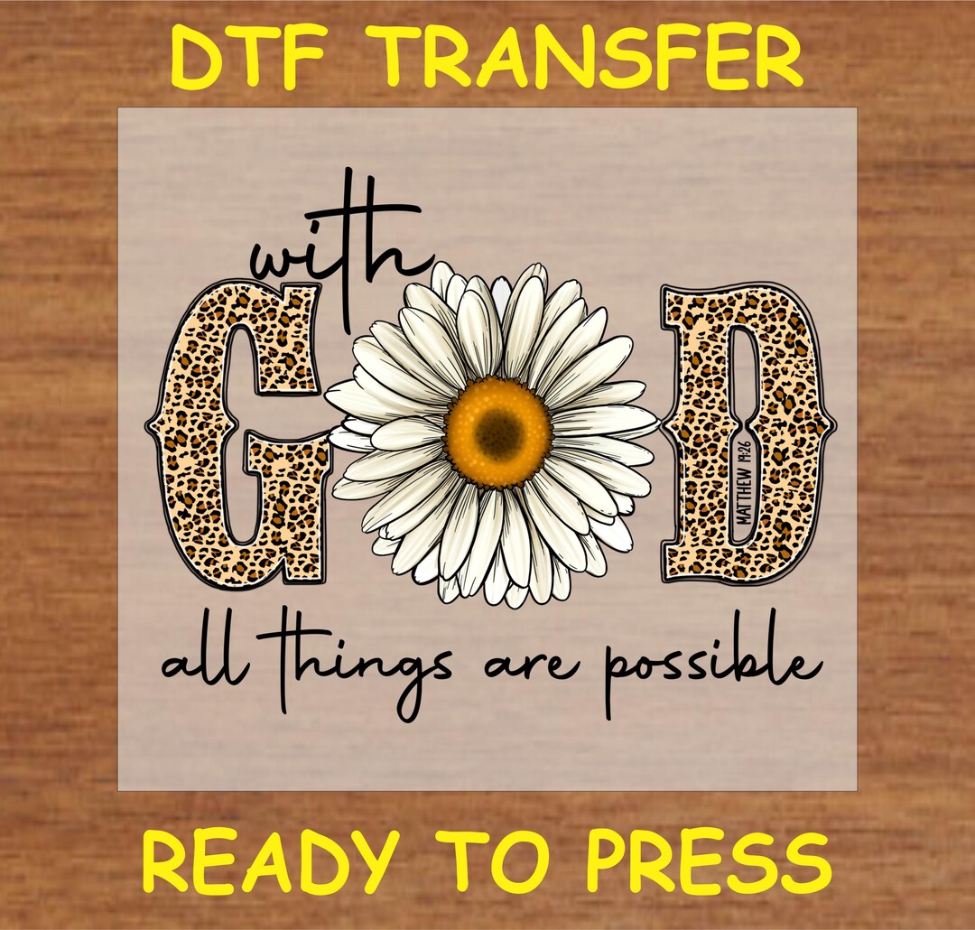 Religious DTF Transfer Iron on Heat Transfer - Ready to Press Hot Peel ...