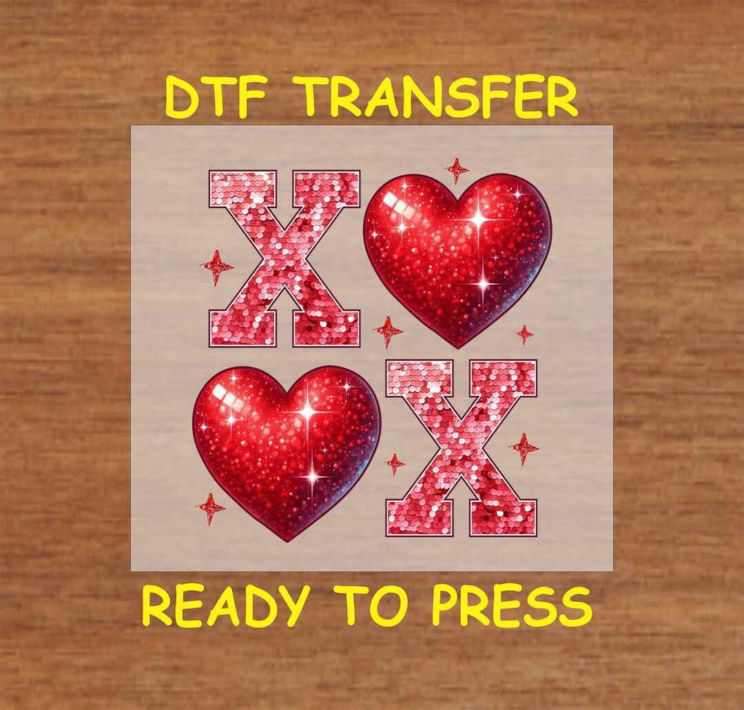 Valentines Day DTF Transfer Iron on Heat Transfer - Ready to Press ...