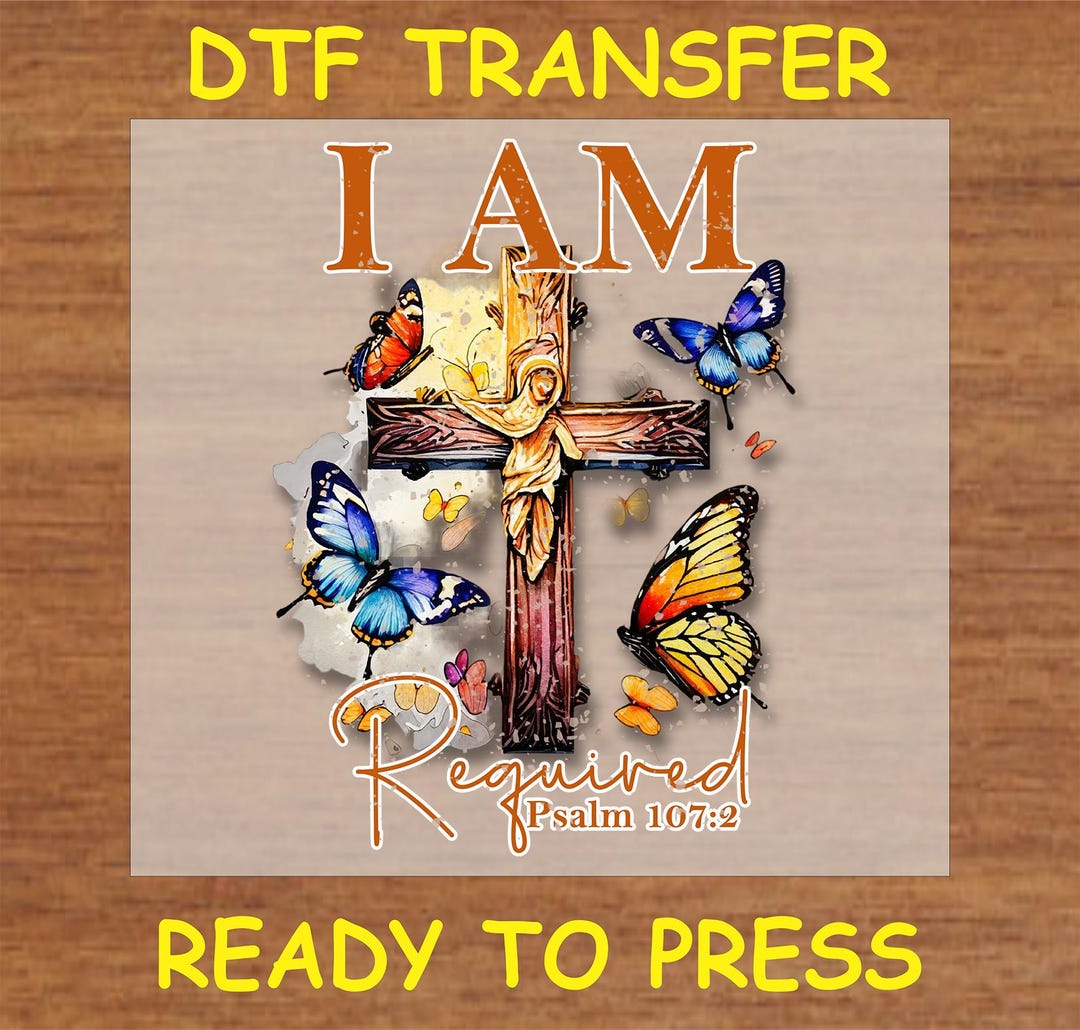 Religious DTF Transfer Iron on Heat Transfer - Ready to Press Hot Peel ...