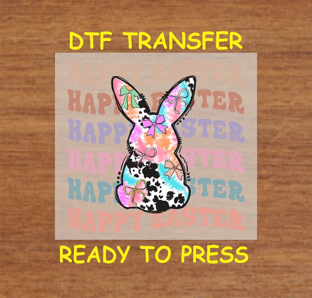 Easter DTF Transfer Iron on Heat Transfer - Ready to Press, Tie-dye ...