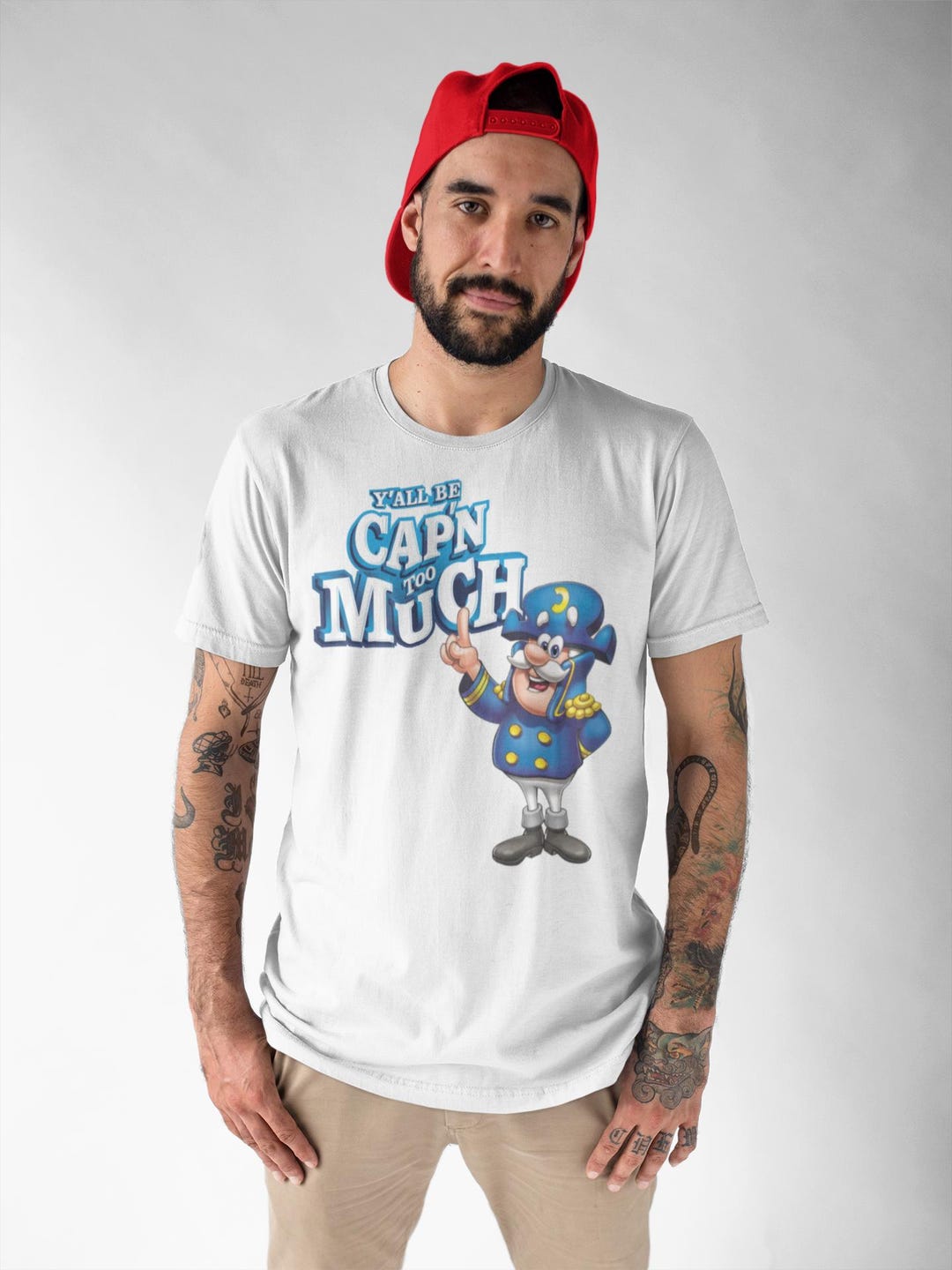 Y'all Be Capn Too Much Shirt Funny Graphic Tee for Men Trendy and ...