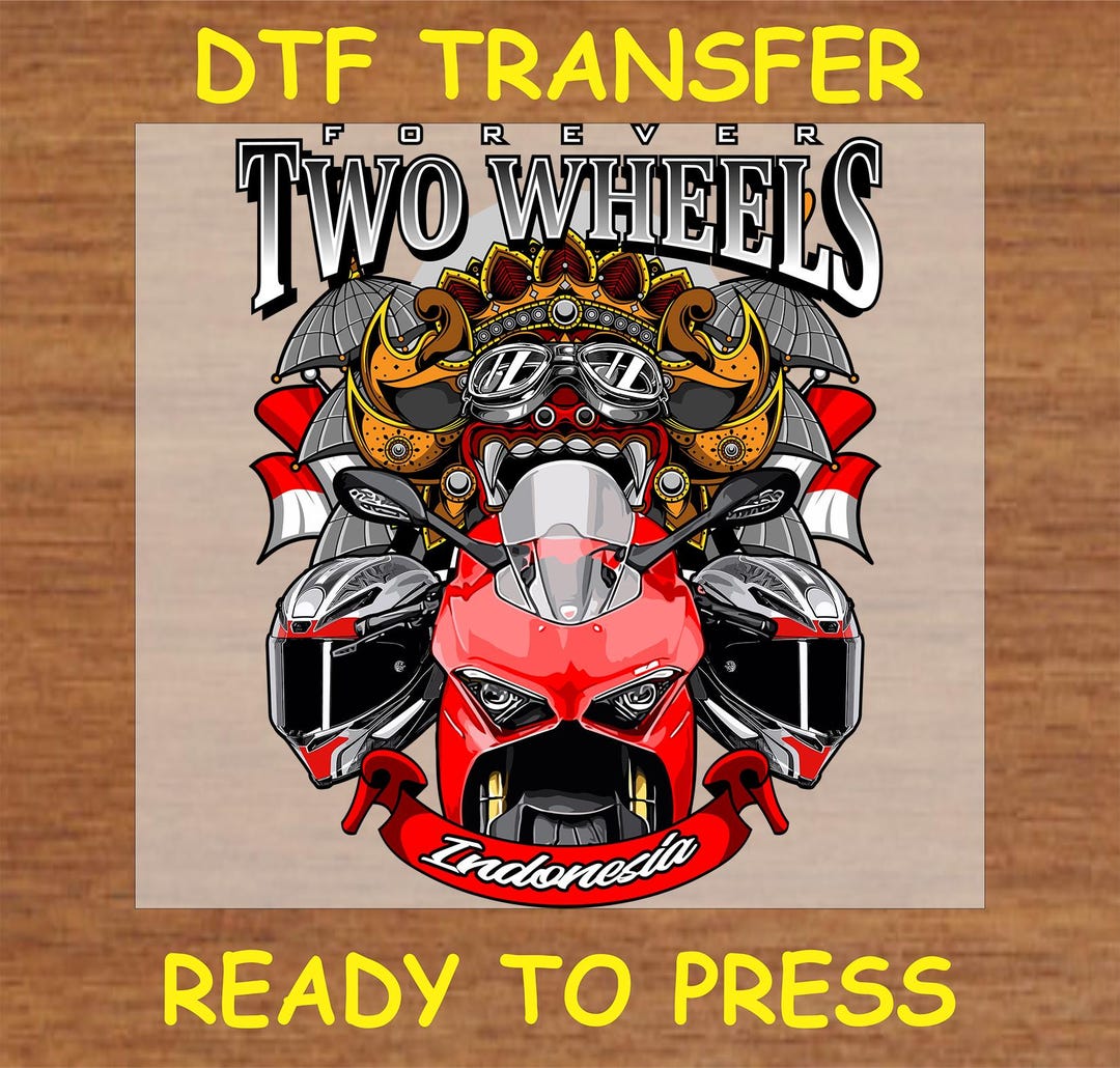 Motorcycle DTF Transfer Iron on Heat Transfer - Ready to Press Hot Peel ...