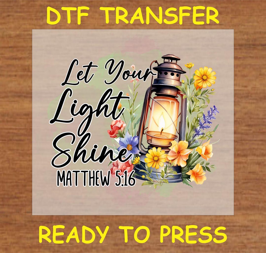 Religious DTF Transfer Iron on Heat Transfer - Ready to Press Hot Peel ...